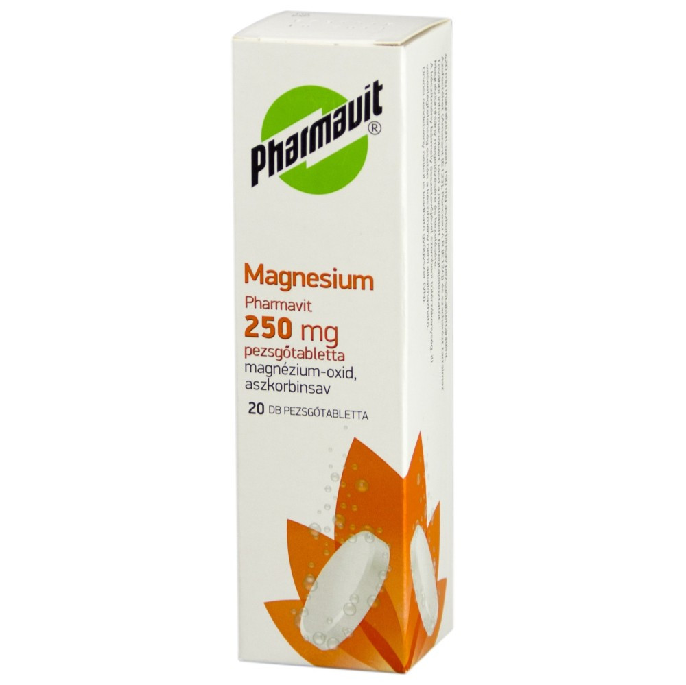 MAGNESIUM PHARMAVIT 250 mg pezsgőtabletta 20 db - PATIKA24 G