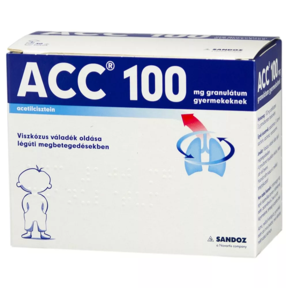 ACC 100 mg granulátum gyermekeknek 30 db - PATIKA24 Gyógysze