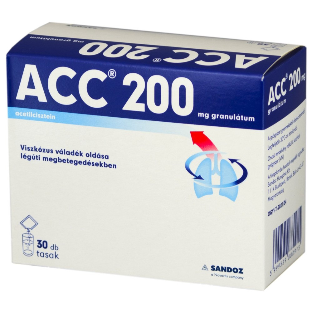 ACC 200 mg granulátum 30 db - PATIKA24 Gyógyszertár online,