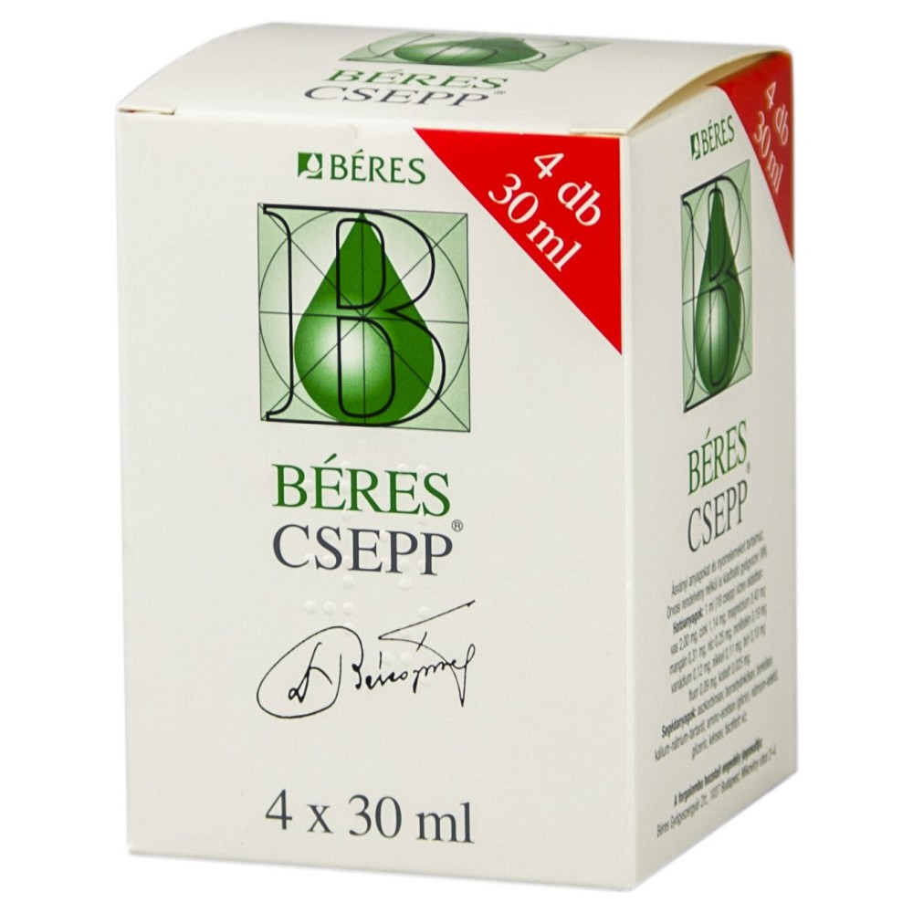 BÉRES Csepp belsőleges oldatos cseppek 4 db (4x30 ml) - PATI