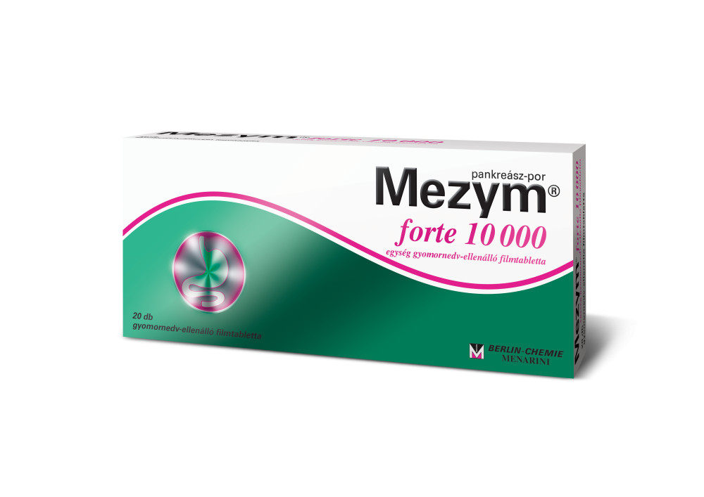 MEZYM FORTE 10 000 egység gyomornedv-ellenálló filmtabletta