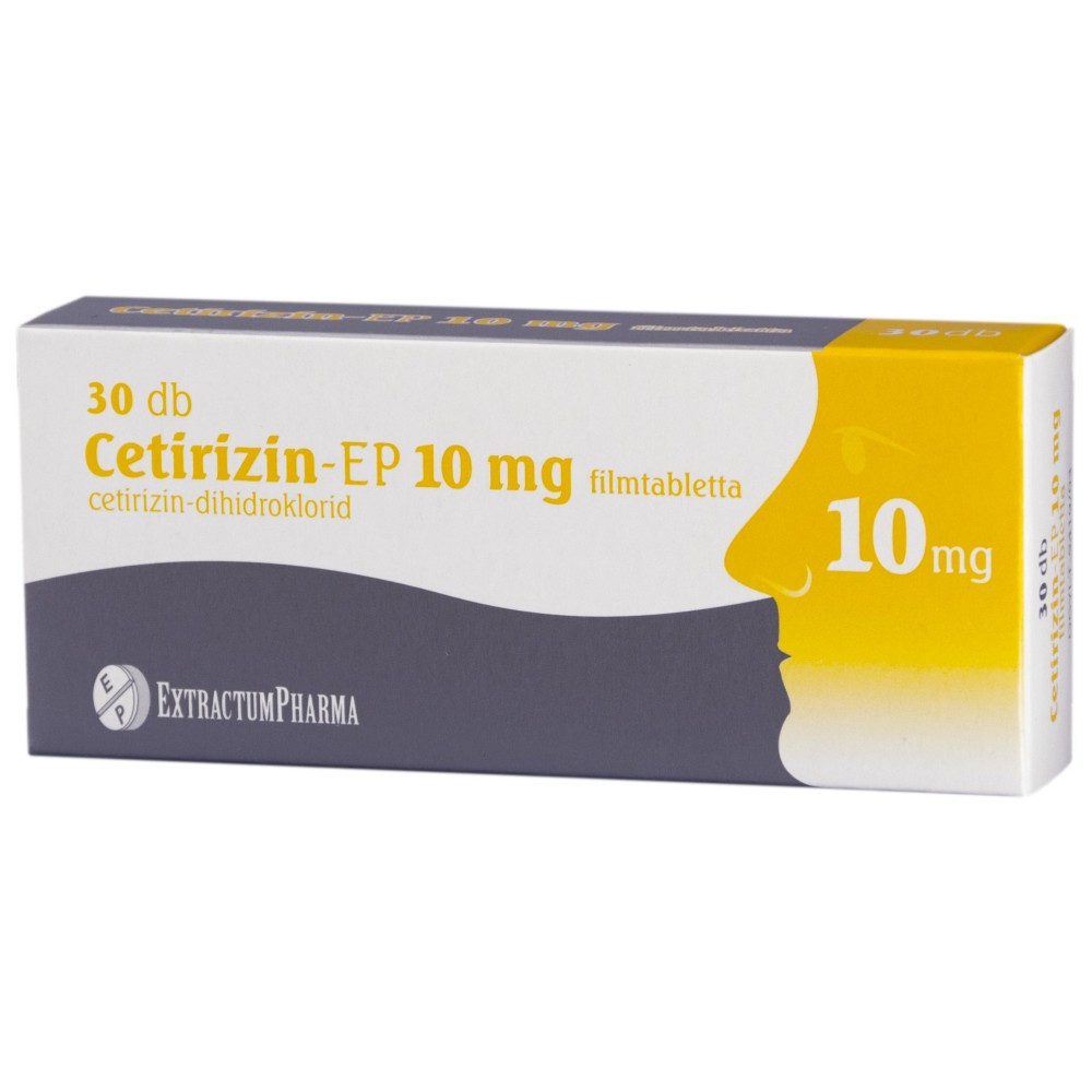 CETIRIZIN-EP 10 mg filmtabletta 30 db - PATIKA24 Gyógyszertá