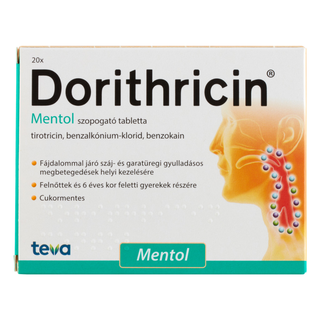 DORITHRICIN mentolos szopogató tabletta 20 db - PATIKA24 Gyó