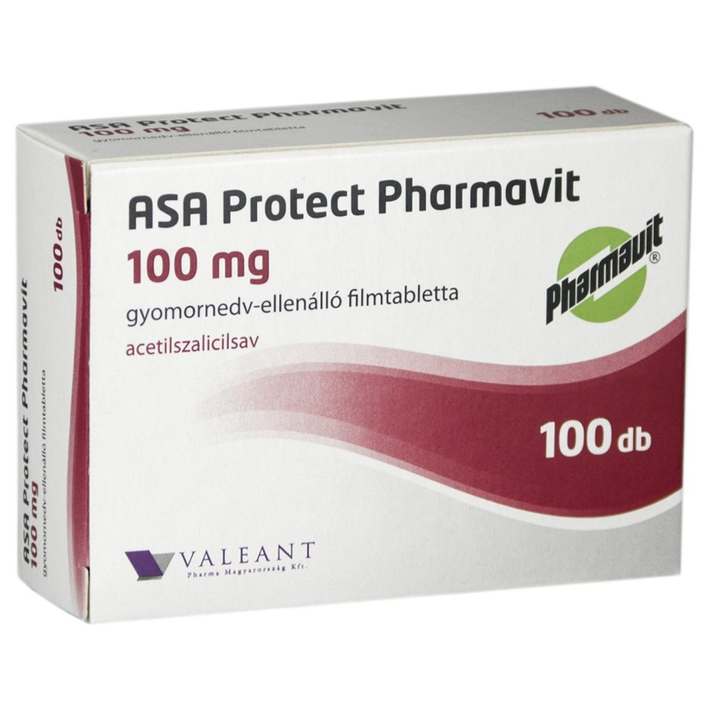 ASA PROTECT PHARMAVIT 100 mg gyomornedv-ellenálló filmtablet