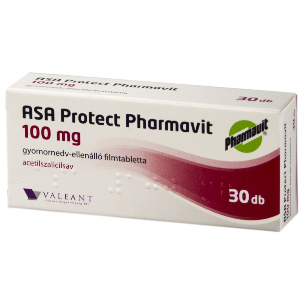 ASA PROTECT PHARMAVIT 100 mg gyomornedv-ellenálló filmtablet