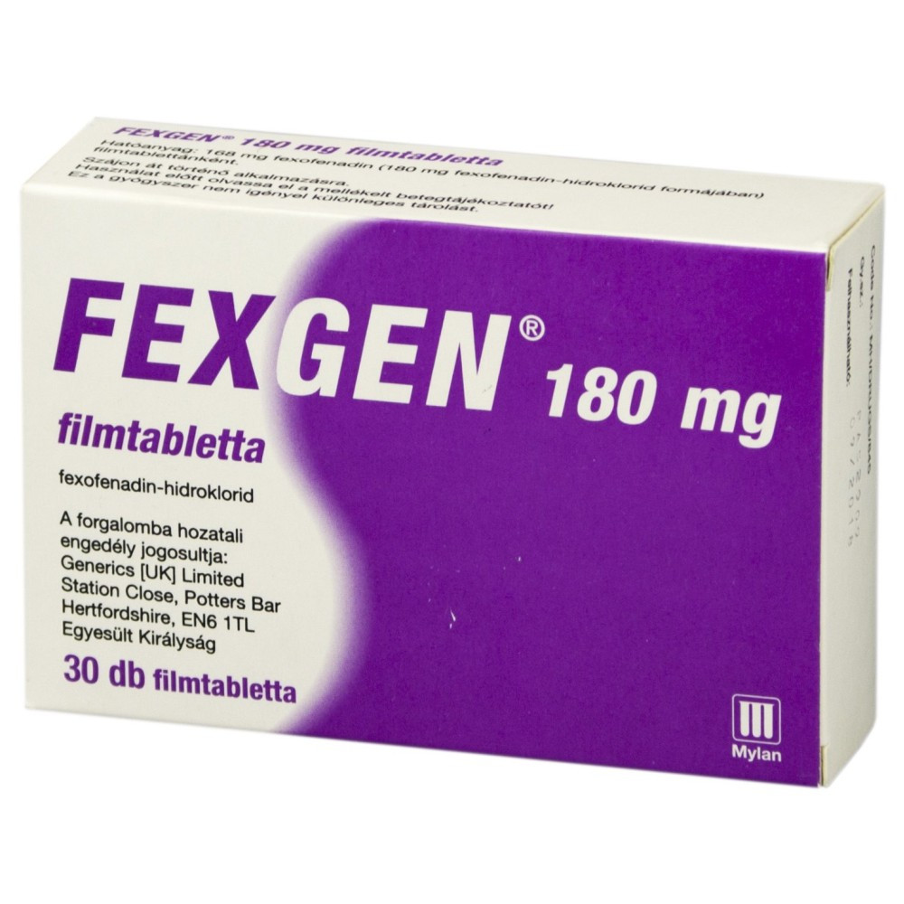 FEXGEN 180 mg filmtabletta 30 db - PATIKA24 Gyógyszertár onl
