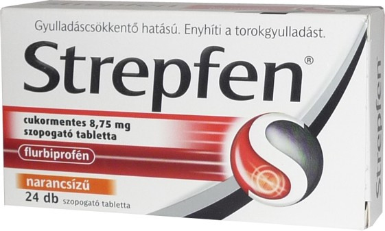STREPFEN 8,75 mg cukormentes narancs izű szopogató tabletta