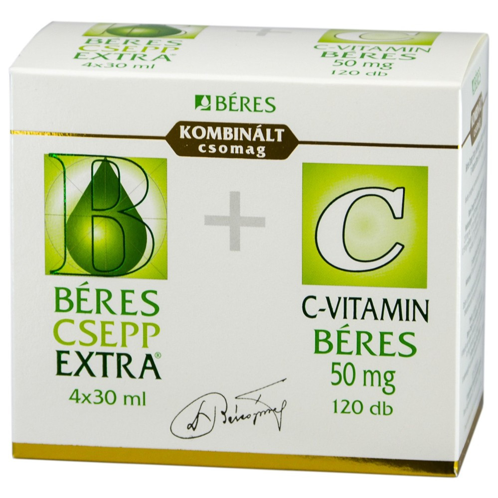 BÉRES CSEPP EXTRA belsőleges oldatos cseppek 4x30 ml + C-VIT