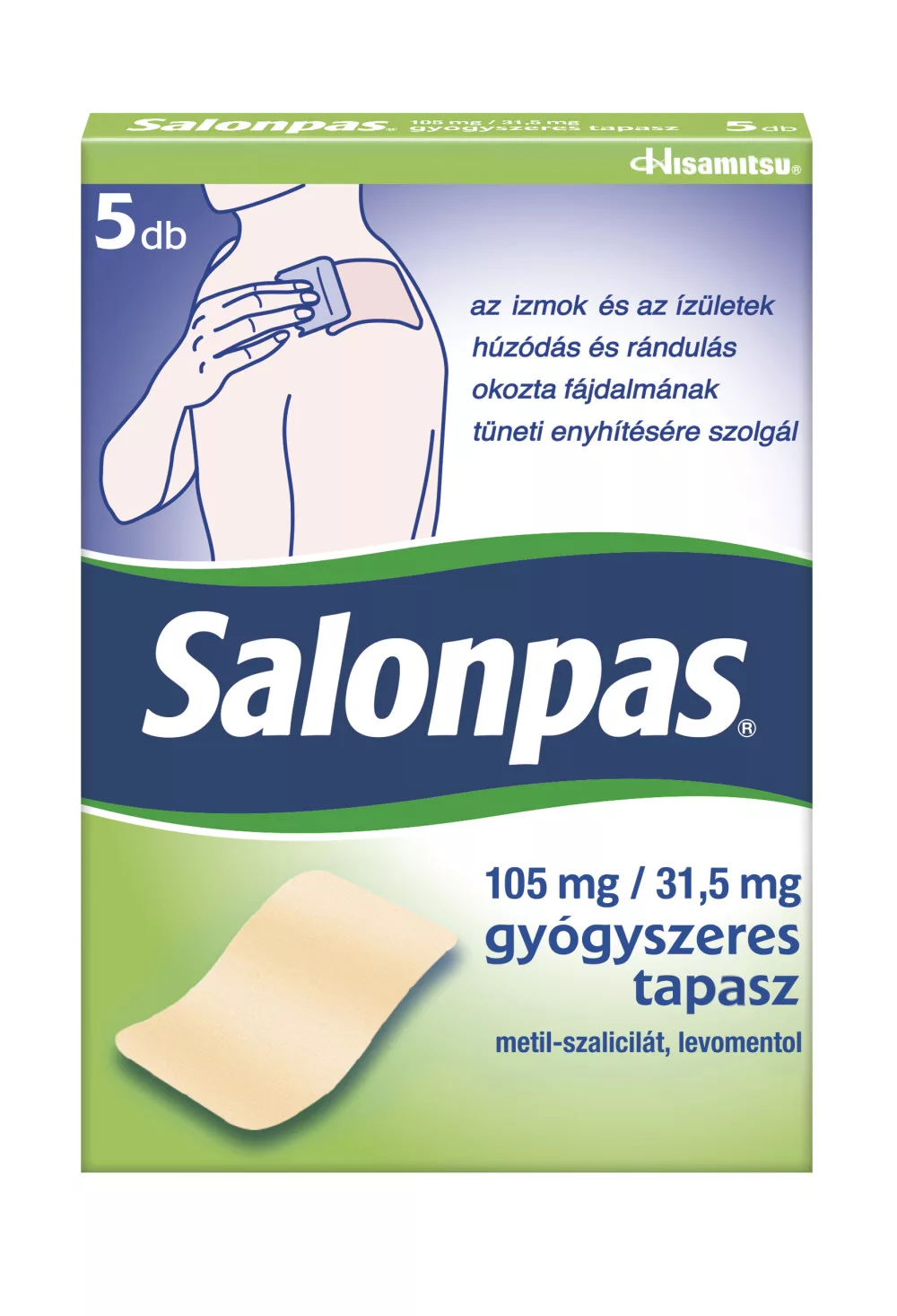 SALONPAS 105 mg/31,5 mg gyógyszeres tapasz 5 DB - PATIKA24 G