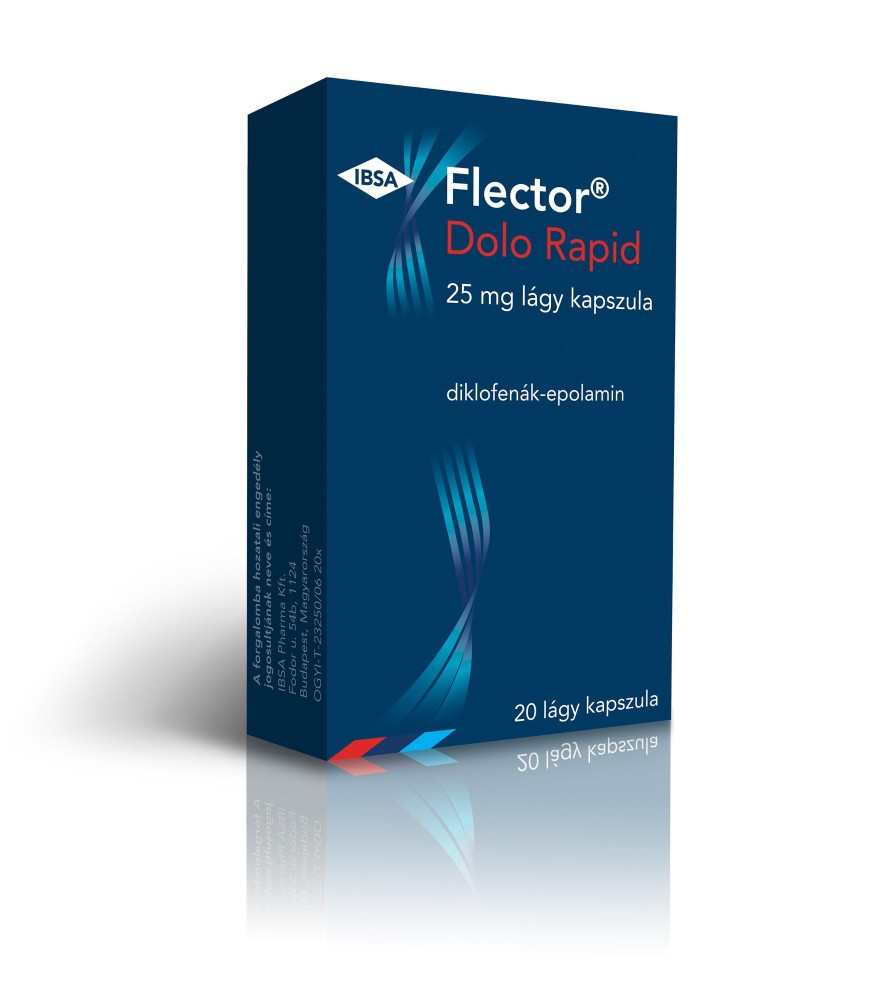 FLECTOR DOLO RAPID 25 mg lágykapszula 20 db - PATIKA24 Gyógy