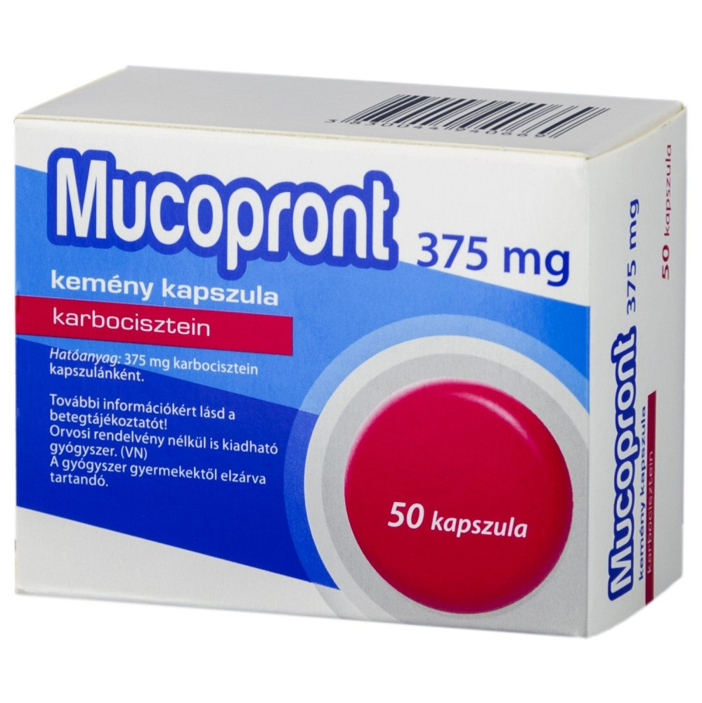 MUCOPRONT 375 mg kemény kapszula 50 db - PATIKA24 Gyógyszert