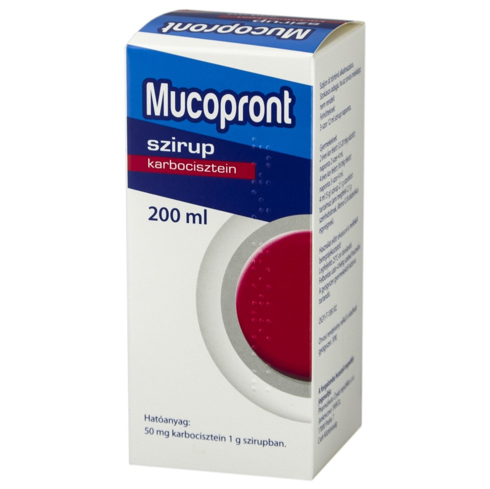 MUCOPRONT 50 mg/g szirup 200 ml - PATIKA24 Gyógyszertár onli