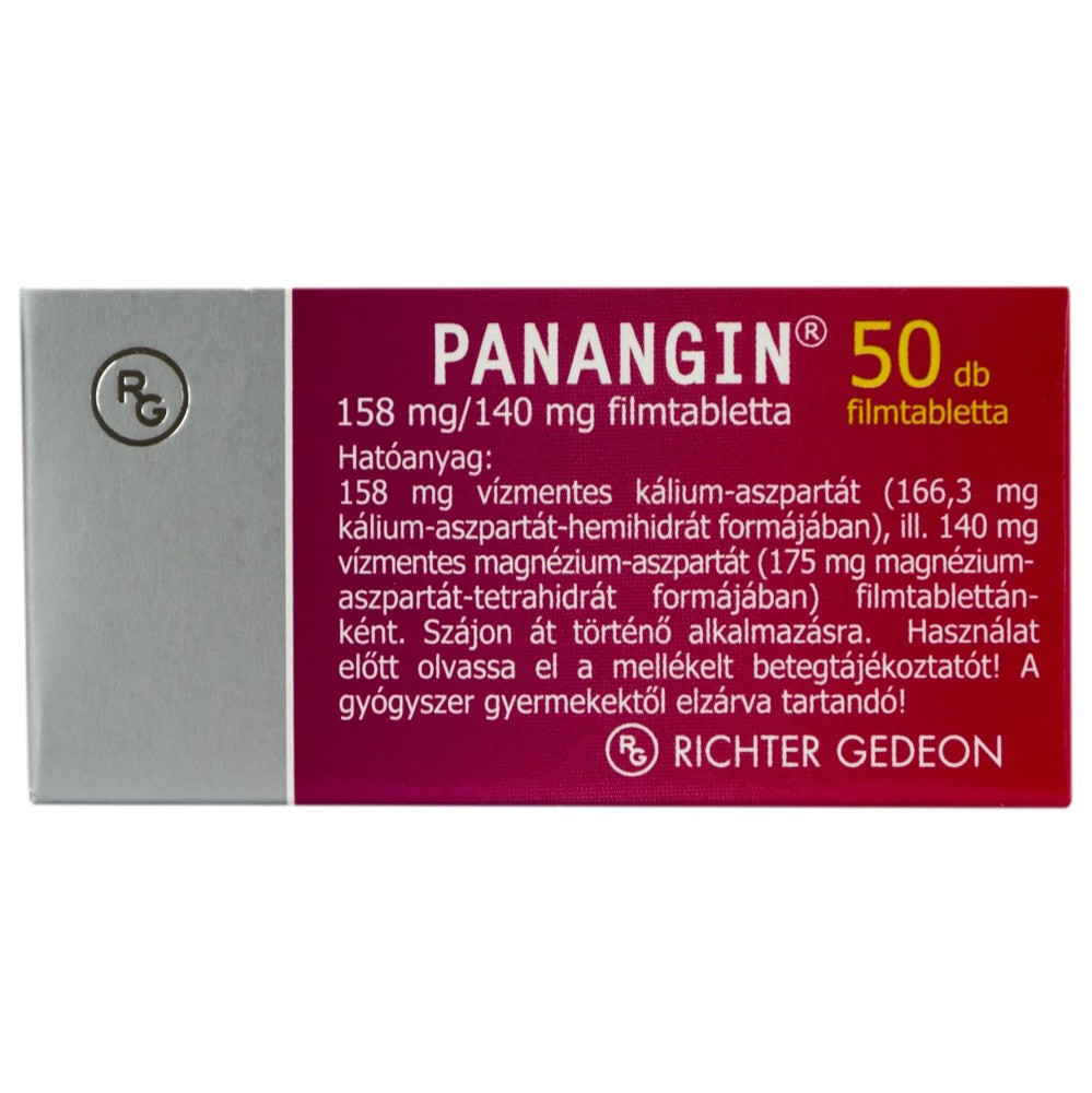 PANANGIN 158 mg/140 mg filmtabletta 50 db - PATIKA24 Gyógysz