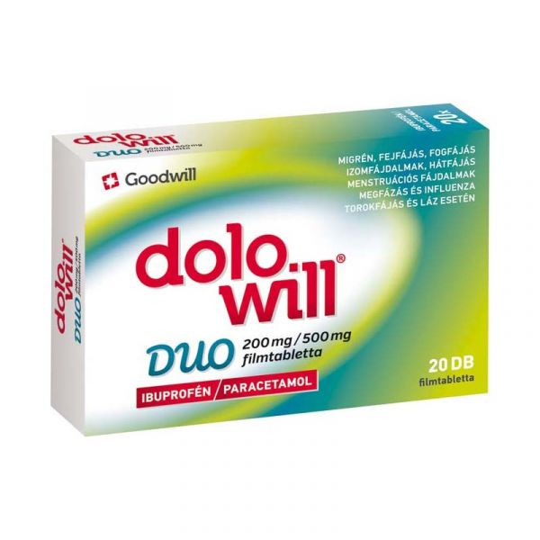 DOLOWILL DUO 200 mg/500 mg filmtabletta 20 db - PATIKA24 Gyó