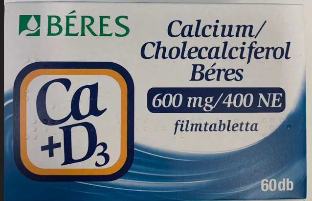BÉRES CALCIUM/CHOLECALCIFEROL 600 mg/400 NE filmtabletta 60