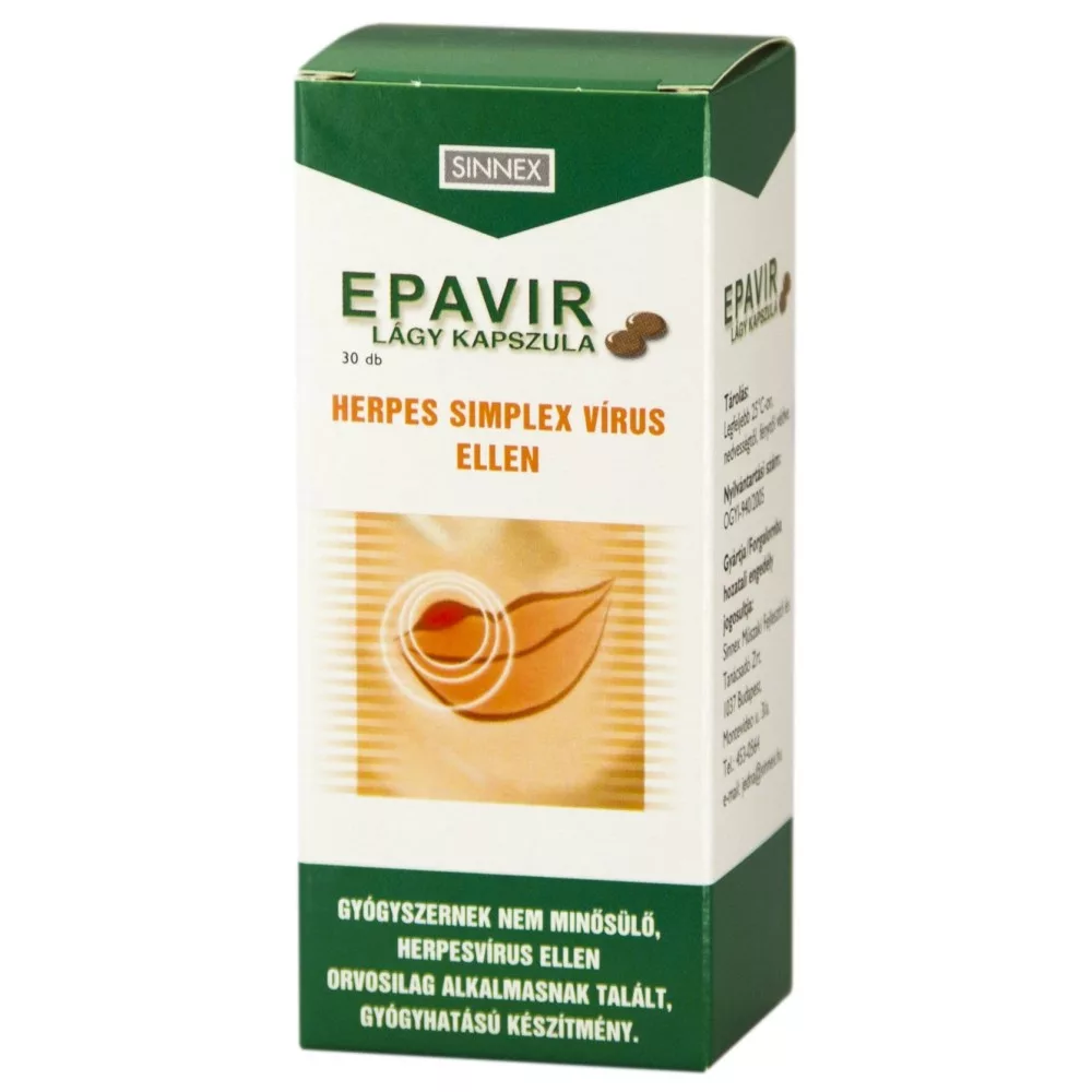EPAVIR lágy kapszula 30 db - PATIKA24 Gyógyszertár online, k
