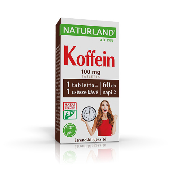 NATURLAND 100 mg KOFFEIN tabletta 60 db - PATIKA24 Gyógyszer