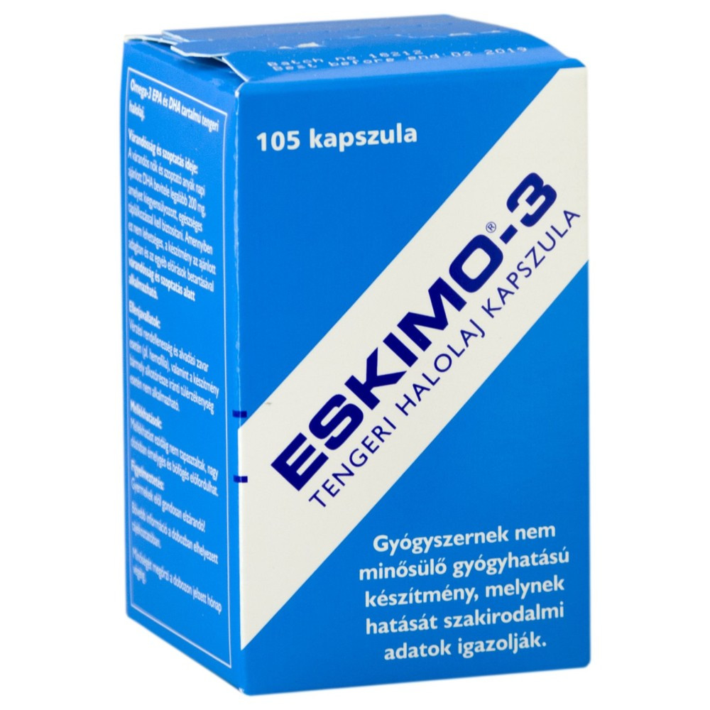 ESKIMO 3 HALOLAJ kapszula 105 db - PATIKA24 Gyógyszertár onl
