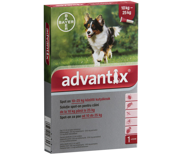 ADVANTIX 250 10-25 kg 1x2,5 ml - PATIKA24 Gyógyszertár onlin