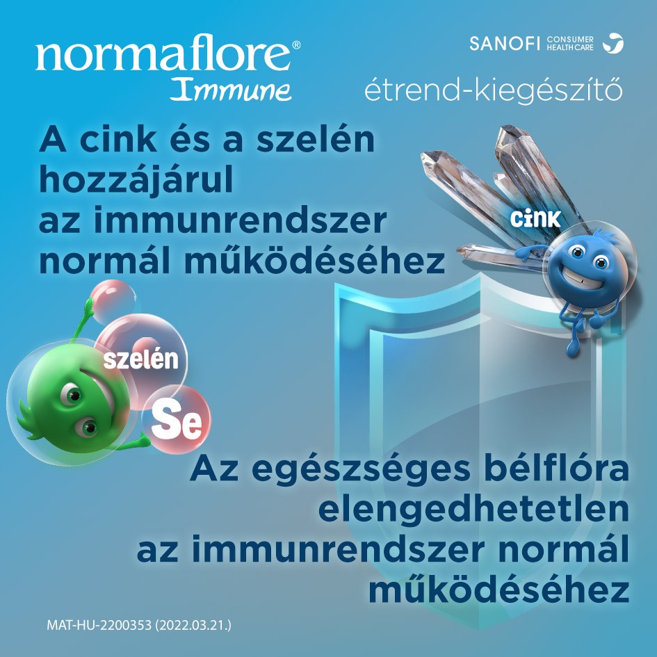 Normaflore Immune Étrendkiegészítő por édesítővel 12 tasak