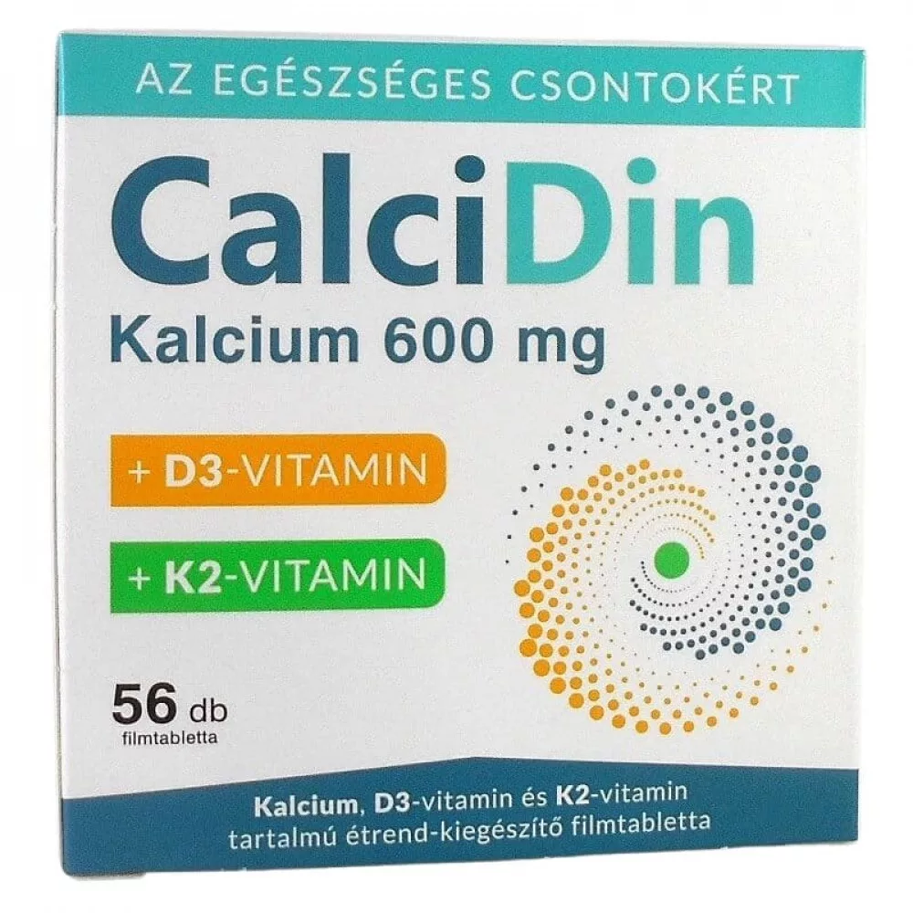 CALCIDIN kalcium+D3+K2 filmtabletta 56 db - PATIKA24 Gyógysz